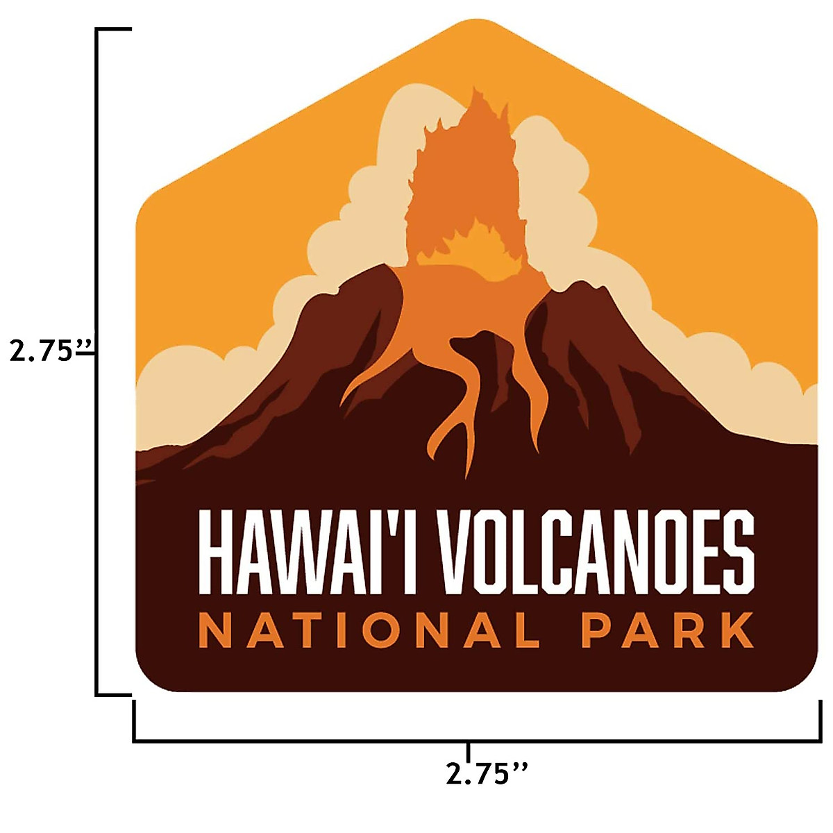 Vagabond Heart Hawaii Volcanoes National Park Sticker - Weatherproof Vinyl Souvenir Decal
