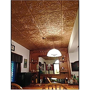 50pc of Astana White (20"x20" Foam) Ceiling Tiles - Covers About 135sqft - Styrofoam Ceiling Tile for Glue up Application