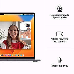 Apple 2023 MacBook Air Laptop with M2 chip: 15.3-inch Liquid Retina Display, 8GB Unified Memory, 256GB SSD Storage, 1080p FaceTime HD Camera, Touch ID. Works with iPhone/iPad; Space Gray