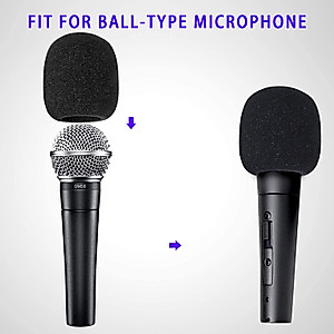 6 PCS Handheld Microphone Windscreen - Mic Pop Filter for Studio Microphone, Bluetooth Handheld Microphone and Wireless Handheld Microphone, Microphone Cover for Singing Handheld Mic by YOUSHARES
