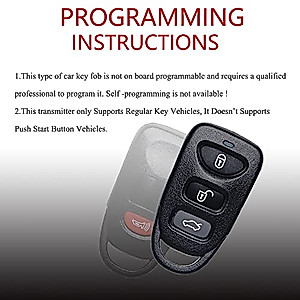 Key Fob Remote Replacement Fits for Hyundai Elantra 2006-2016/Sonata 2007-2015/Kia Optima 2006-2010 OSLOKA-950T/310T/360T Keyless Entry Remote Control 315MHz