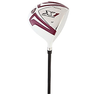 Aspire X1 Ladies Womens Complete Golf Club Set Includes Driver, Fairway, Hybrid, 6-PW Irons, Putter, Stand Bag, 3 H/C's Purple - Regular or Petite Size! (Petite Size -1", Right Handed)