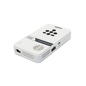 AAXA Technologies KP-101-01 AAXA LED Pico Micro Video Projector - Pocket Size Portable Mobile Mini Projector with mini-HDMI, built-in Media Player & Speakers, 3.5mm Aux Out, Micro SD/USB readers and 80 Min Lithium-Ion Battery