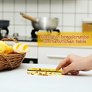 Crumbers for Servers, Table Crumb Sweepers Bread Crumber Cleaner Stainless Steel Table Crumbers for Tablecloth in Restaurants and Homes, Servers, Waiters, Waitresses Tool Accessories(Gold, 10)