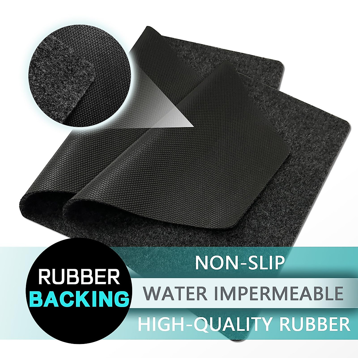 Urinal Mats 6 Pack Urinal Pads Urinal Floor Mats for Men Bathroom Commerical Disposable Non-Slip Rubber Backing Washable Urinals Mat Eliminating Odor 17.7" x 20.5" (3 Pcs Black 3 Pcs Dark Grey)