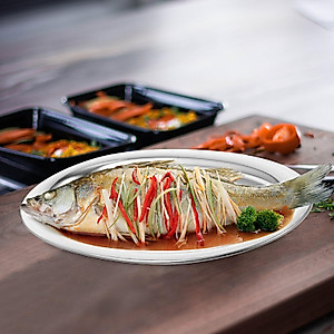 Luxshiny stainless steel fish steamer grill pans metal dinner plates fish steam plate stainless steel towel tray fruit tray camping plates Practical Pastry Plate steak child jewelry