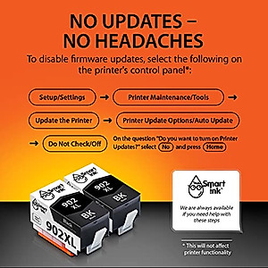 Smart Ink Compatible Ink Cartridge Replacement for HP 902XL 902 XL (2 Black, Combo Pack) to use with OfficeJet Pro 6978 6968 6970 6975 6960 Officejet 6962 6958 6950 6954 6951 6956 6961 6963 6964 6966