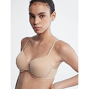 Calvin Klein Women's Perfectly Fit Lightly Lined T-Shirt Bra with Memory Touch, Bare, 36B