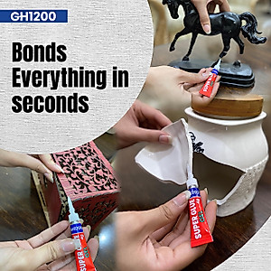 4Gx 5 Value Pack Super Glue Gel All Purpose with Anti Clog Cap. Super Fast & Strong Adhesive Superglue, Cyanoacrylate Glue for DIY Crafts and Many More