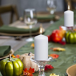 BOLSIUS 10 White Pillar Candles - 2.25 x 4.75 Inches - Premium European Quality - Individually Wrapped - 33 Hours Burn Time - Dripless Smokeless Unscented Dinner, Wedding, Party, & Restaurant Candles