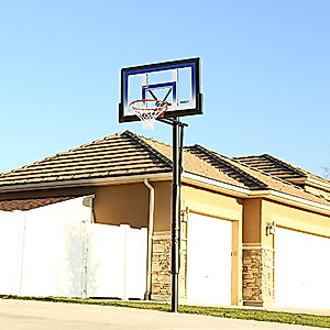 Lifetime 90020 Height Adjustable In Ground Basketball System, 48 Inch Shatterproof Backboard