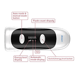 LANGQII IPL Hair Removal Device - Permanent Hair Removal for Women - Bikini Legs Armpit Facial Hair Removal 999,999 Flashes