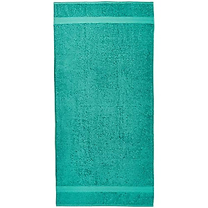 Amazon Basics Fade-Resistant Cotton Bath Sheet - 2-Pack, Teal