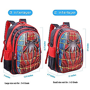 Nicexx Boys Backpacks for Elementary School Spider Cartoon Design Kids School Backpack Lightweight Durable Red SB Sb00