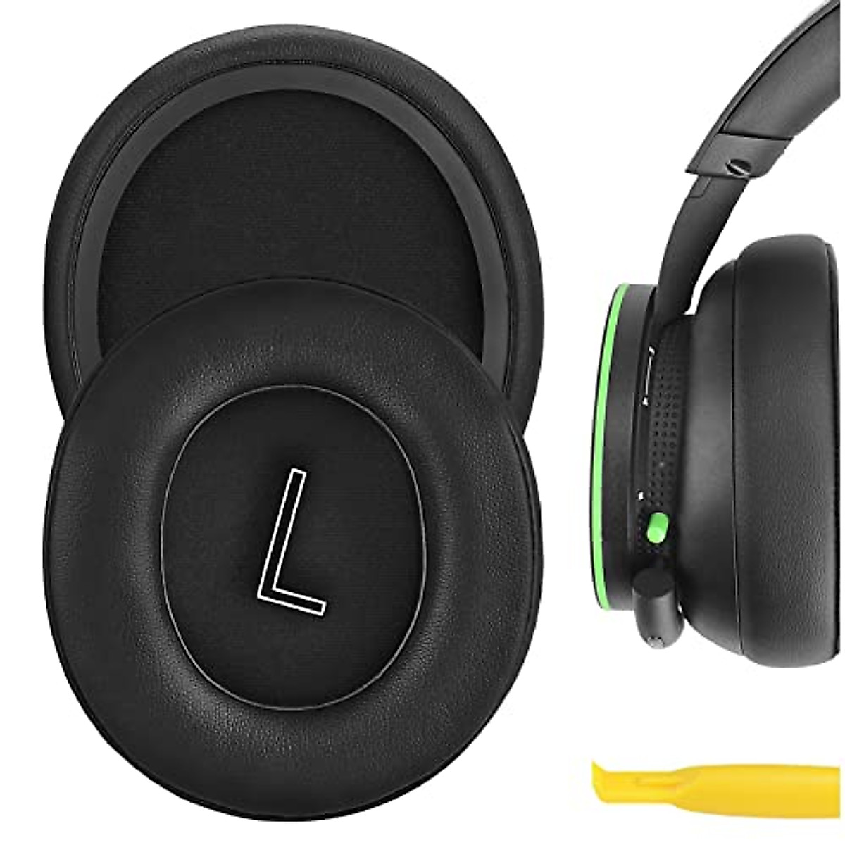 Geekria QuickFit Replacement Ear Pads for Microsoft Xbox Wireless, Xbox Stereo Headset 20th Anniversary Special Edition Headphones Ear Cushions, Headset Earpads, Ear Cups Cover Repair Part (Black)