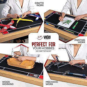 VUDU Magnetic Mat - Multi-Purpose PVC Hobby Mat with Magnetic Corners, Crafting Work Surface for Radio Control Hobbies, Model Making, Jewelry Making, Wood working, and more (Large)