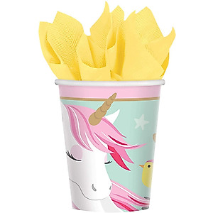 amscan Paper Party Cups | Magical Unicorn Tableware Collection | 9 oz | 8 Pcs.