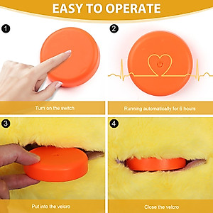 OKAMDERT Puppy Heartbeat Toy for Anxiety Relief Soft Comfortable Heartbeat Puppy Toy Calming Aid Heartbeat Plush Toy Dog Behavioral Aid Toy Heartbeat Stuffed Animal Dogs Heartbeat Simulator Yellow