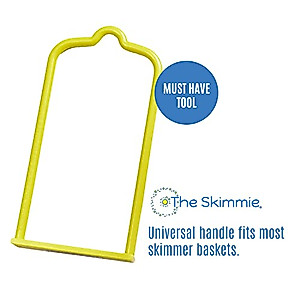 The Skimmie Universal Skimmer Basket Handle - Durable, Fits Most Pool Vacuum Skimmer Lid and Fits Most Skimmer Baskets for Hassle-Free Debris Removal - Includes 2 Stainless Steel Screws