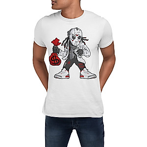 T Shirt to Match Jordan 3 Fire Red Hockey Mask Dude Men's, Jordan 3 Fire Red Tee Matching, Gift for Jordan 3s Tshirt