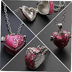 Garneck 3pcs Pets Pet Memorial Hair Locket Hollow Urn Cremation Jewelry Engraved Urn Necklace Ornament Container Ash Locket Remembrance Jewelry Memory Necklace Brass Decorate Copper