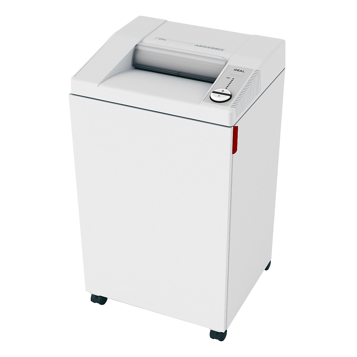 ideal. 3104 Strip-Cut Centralized Office Shredder,Continuous Operation, 27–30 Sheet Feed Capacity, 32 Gallon Bin, Shred Staples/Paper Clips/Credit Cards/CD/DVDs, 1 HP Motor, P-2 Security Level