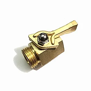 YOUHO Brass Garden Hose Shut Off Valve, 3/4 Inch, 2-Pack with 2 Hose Washers