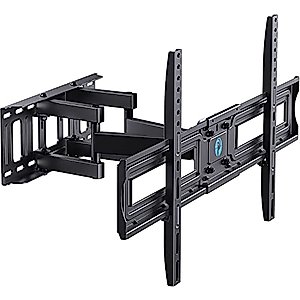 Pipishell Full Motion TV Wall Mount Bracket for 37-75 Inch LCD, QLED,OLED 4K Flat Curved TVs, Dual Arms Tilt Extension Swivel Articulating TV Mount, Max VESA 600x400mm up to 110lbs, Fits 16” Studs