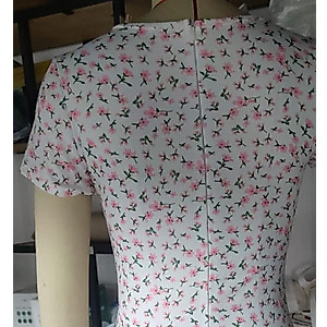 Y2k Long Sleeve One Piece Bodysuit V Neck Bodycon Floral Print Shorts Stretchy Pajama Playsuit Rompers Jumpsuit (Z-Short Sleeve Pink Floral,Medium)