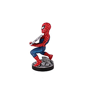 Exquisite Gaming: Marvel: The Amazing Spider-Man - Original Mobile Phone & Gaming Controller Holder, Device Stand, Cable Guys, Licensed Figure 8 Inch