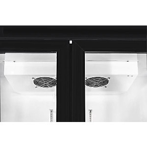 FRICOOL 51" Commercial Glass 2 Door Display Refrigerator Merchandiser - Upright Beverage Cooler With Led Lighting