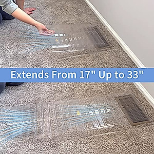 Air Vent Extender for Under Furniture, Floor Vent Deflector for Floor Register Up to 12" Wide, Extends from 17"-33" (1PCS)
