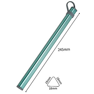 Nuhikap 2X Chopsticks Storage Tubes Aluminum Alloy Box Case for Titanium Chopsticks Storage Box Without Chopsticks Green & Gray