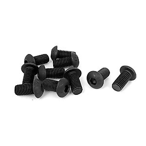 uxcell M10 x 20mm Alloy Steel Hex Socket Button Head Screws Black 10 Pcs