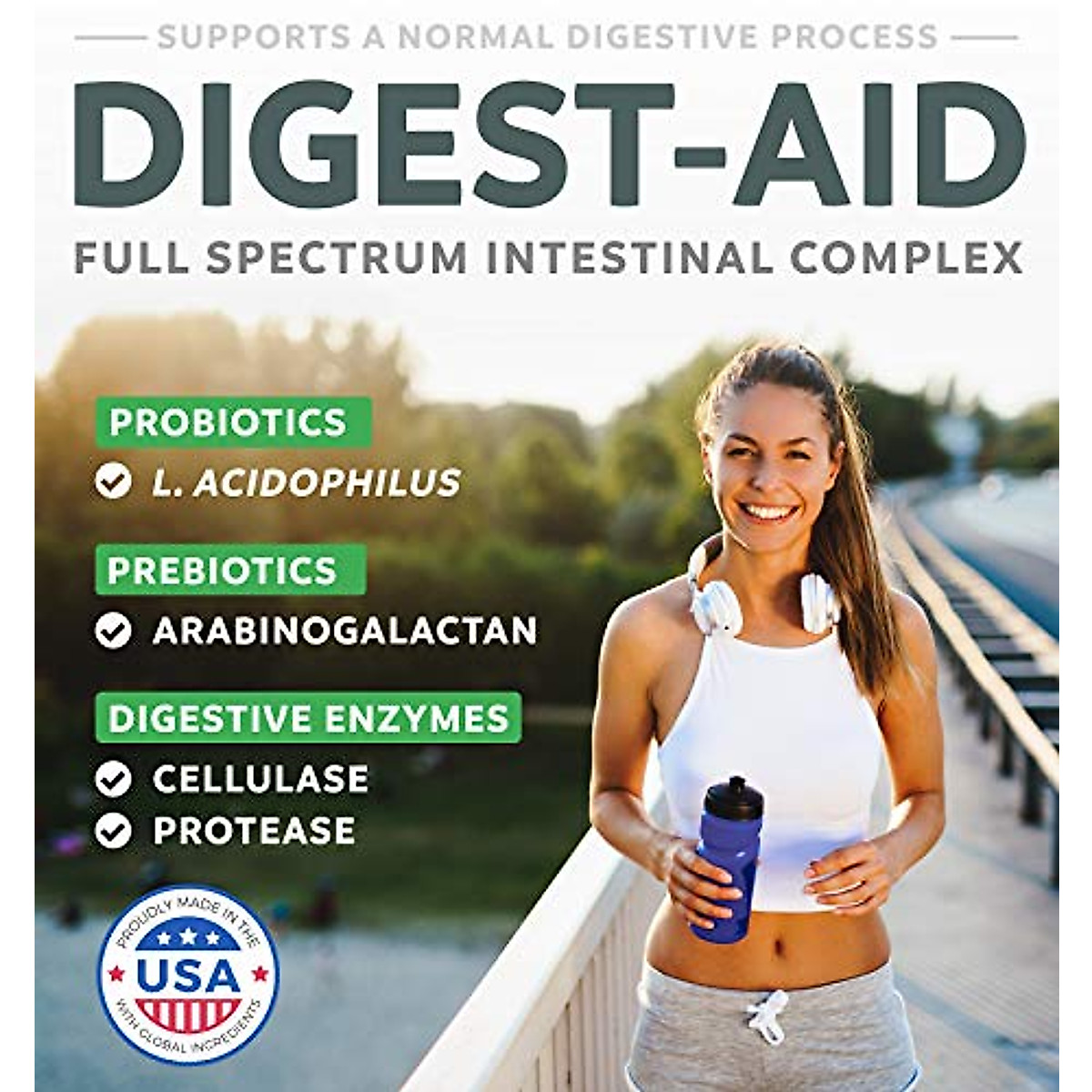Candida Support (120 Capsules) - Caprylic Acid, Oregano Oil & Probiotics Help Maintain Already Normal Levels of Yeast and Candida - Vegetarian, Non-GMO Intestinal Supplement - Gut Cleanse (No Pills)