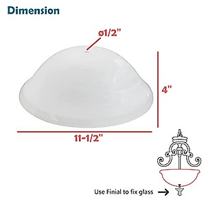 Aspen Creative 25002-65-1, Flush Mount/Semi-Flush Mount Alabaster Glass Shade, 1/2" Center Hole, 11-1/2" Diameter x 4" Height