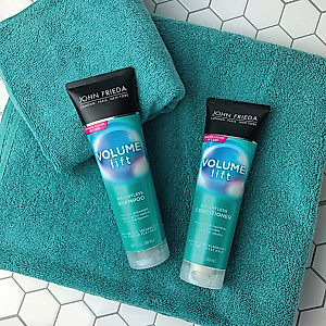 John Frieda Volume Lift Weightless Shampoo, Lightweight Volumizing Shampoo with Air-Silk Technology for Fine or Flat Hair, Adds Natural Fullness, Safe for Color-Treated Hair, 8.45 Oz