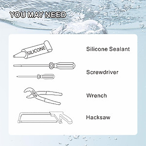 Black Tubular Tub Drain Kit with Welsan Tip-Toe Bathtub Drain Stopper, Touch-Toe Bath Plug Waste and Overflow Face Plate, 1-1/2" PVC Plastic Pipe (Matte Black)