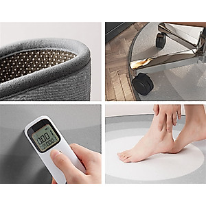 Heavyoff Round Office Chair Mat for Hardwood Floor Computer Gaming Rolling Chair Mat Floor Protector Mat Desk Rug Wood Tile Protection Mat for Office Home, Beige, Diameter 32"