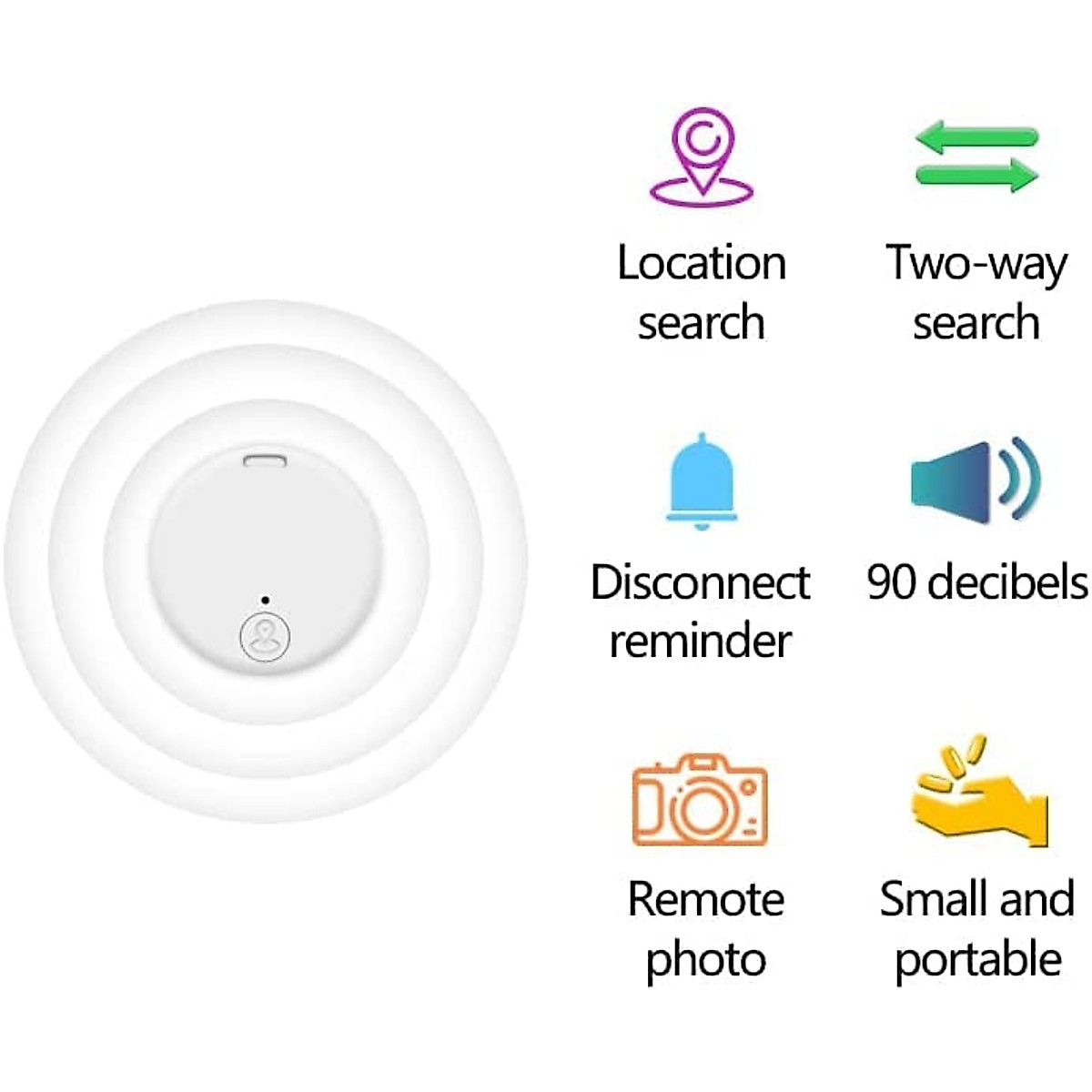 Mini Item Finder, Dog GPS Tracking Device, No Monthly Fee App Locator, 2023 Upgraded Portable Bluetooth Intelligent Anti-Lost Device for Luggages/Kid/Pet Bluetooth Alarms (1Pack, Black)