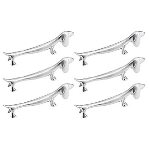 Tofficu 6pcs Puppy Chopstick Rest Japanese Chopstick Rest Dining Room Decor for Table Fondant Molds Chopstick Stand Holders Ceramic Decor Chopsticks Stand Fork Tableware Zinc Alloy Bracket