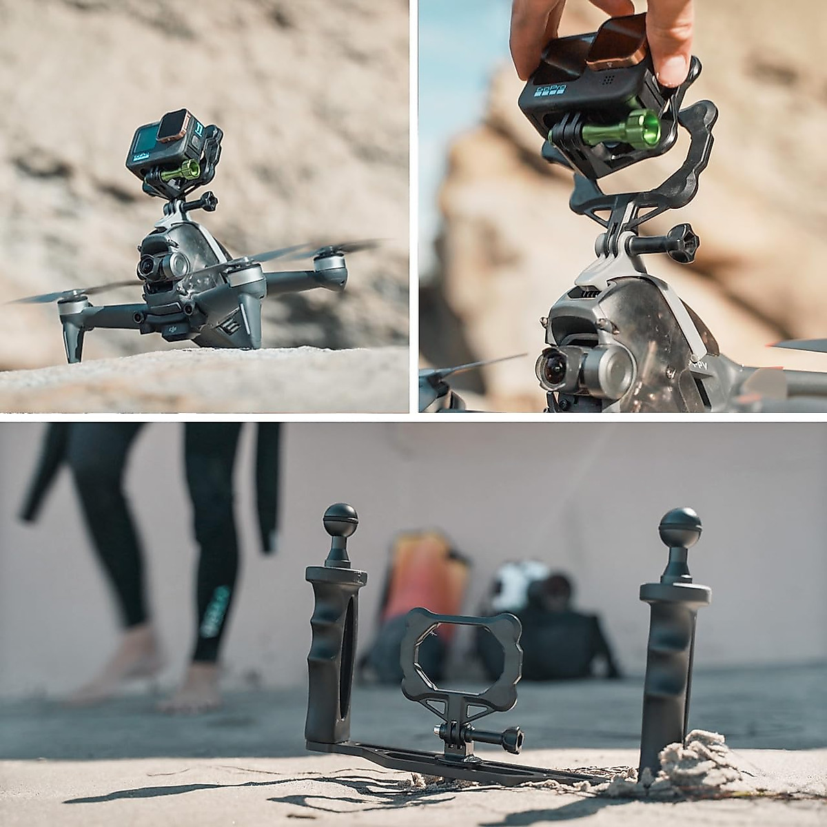 SNAP Mounts PRO – Magnetic Action Camera Helmet Mount for GoPro (Helmet, Biking, Drone, Skiing, Snorkeling and Car Mount)