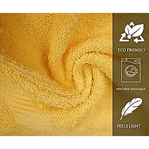 ZUPERIA 100% Cotton Bath Wash Cloths - 12 Pack - 12" x 12"- Highly Absorbent Soft Washcloths for Face, Gym Towels, Hotel Spa Quality, Reusable Multipurpose Towels (12 Pack, 6 Multicolors)