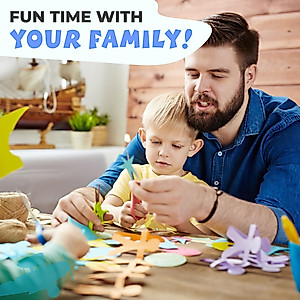 KidsyWinsy 500Pcs Art Craft Activity Kit for Kids, includes Glue, Stickers, Multicolor Sheets, Cut Craft Create Craft Activity Supplies, Christmas Birthday Gift for Age 4-12 Yrs