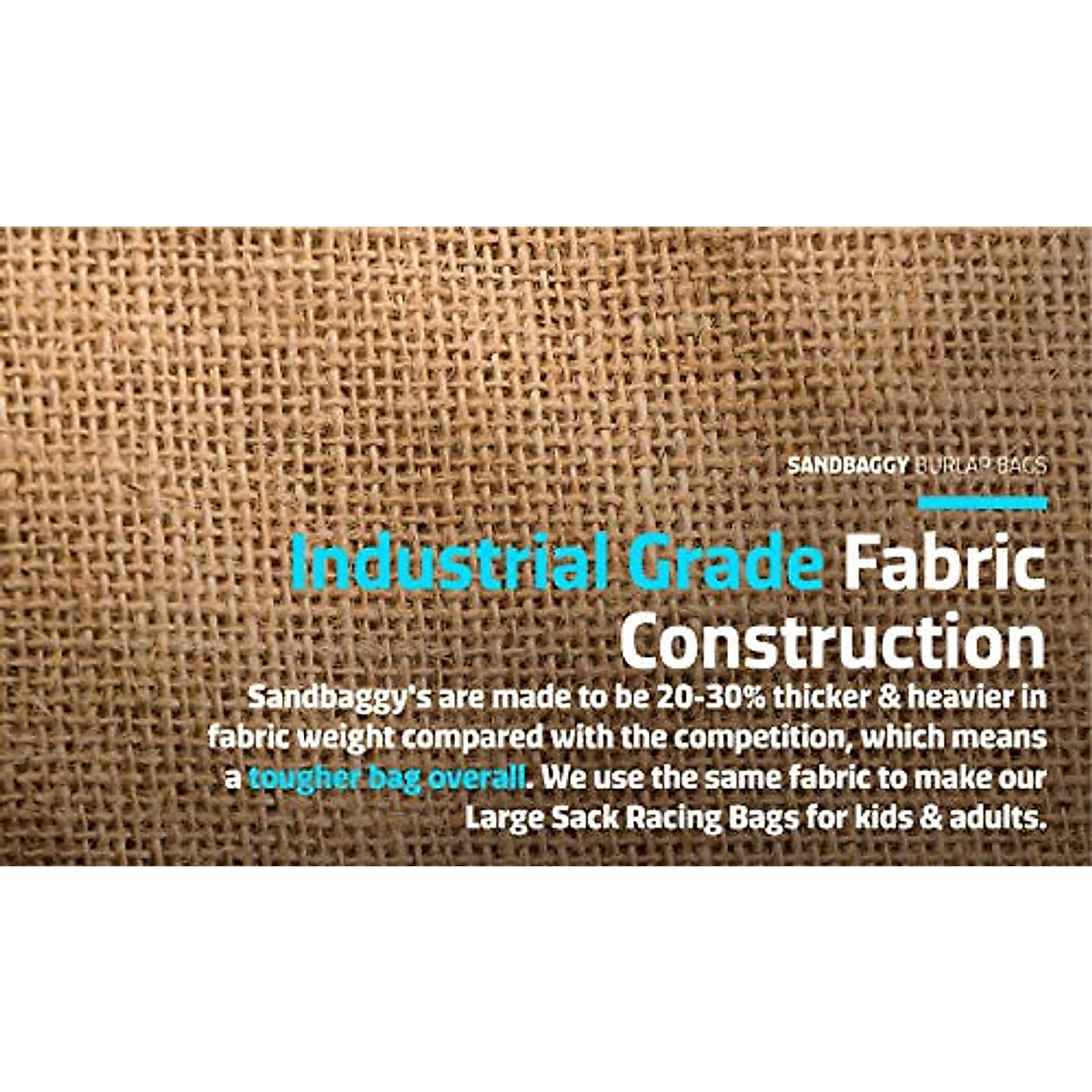 Sandbaggy Burlap Sand Bags - Size: 14" x 26" - 50 lb Weight Capacity - For Flooding, Flood Water Barrier, Tent Sandbags, Store Bags - Sandbags-Sand Not Included - Sand Bags for Flooding(10 Bags)