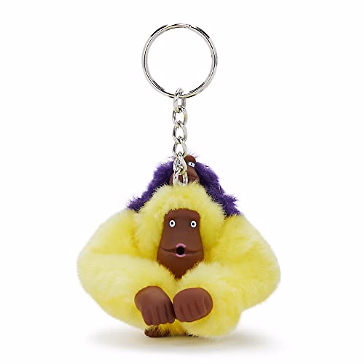 Kipling Mom and Baby Sven Monkey Keychain Sunlight Yello