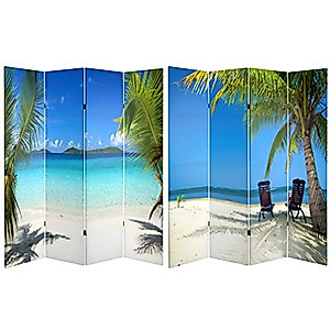 Oriental Furniture 6 ft. Tall Double Sided Ocean Room Divider