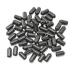 Pro Bamboo Kitchen 60pcs 1/4" Rubber Cap Protective Cover Rubber Plug Soft PVC Thread Protection Cap Plastic Rubber Dust Cover Black Fits 1/4 Inch Screws and Bolts