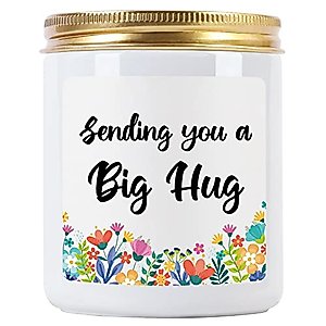 Lavender Scented Candles - Sending You a Big Hug - Birthday Christmas Gift for Women,Friends,her - Inspirational Gifts Thinking You Gifts Friendship Presents for Female Sister Coworker