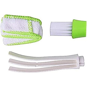 VENDOSMini Duster for Car Air Vent, Set of 3 Automotive Air Conditioner Cleaner and Brush, Dust Collector Cleaning Cloth Tool for Keyboard Window Leaves Blinds Shutter Glasses Fan